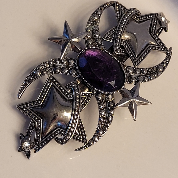 Source Unknown | Accessories | Vintage 9s Y2k Moons Stars Large Metal ...